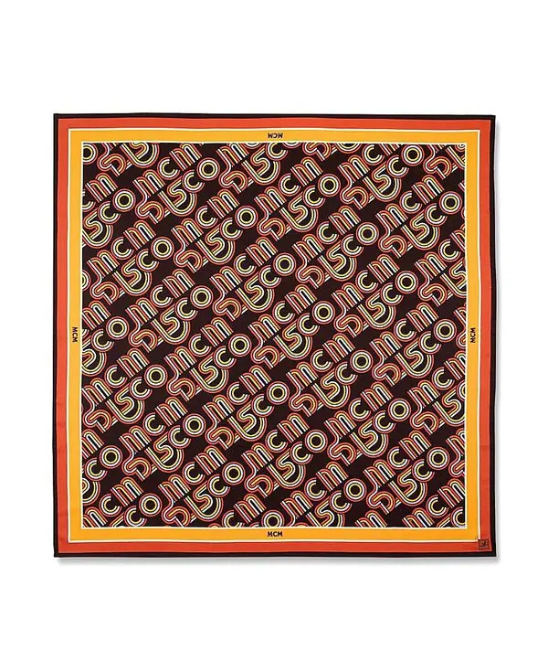 Mcm Disco Monogram Scarf In Organic Silk