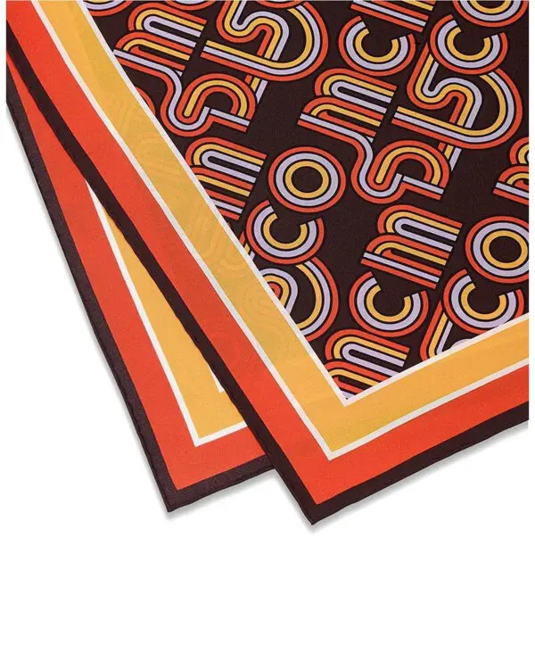 Mcm Disco Monogram Scarf In Organic Silk