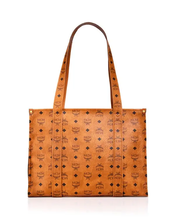 Mcm Aren Large Visetos Canvas School Bag