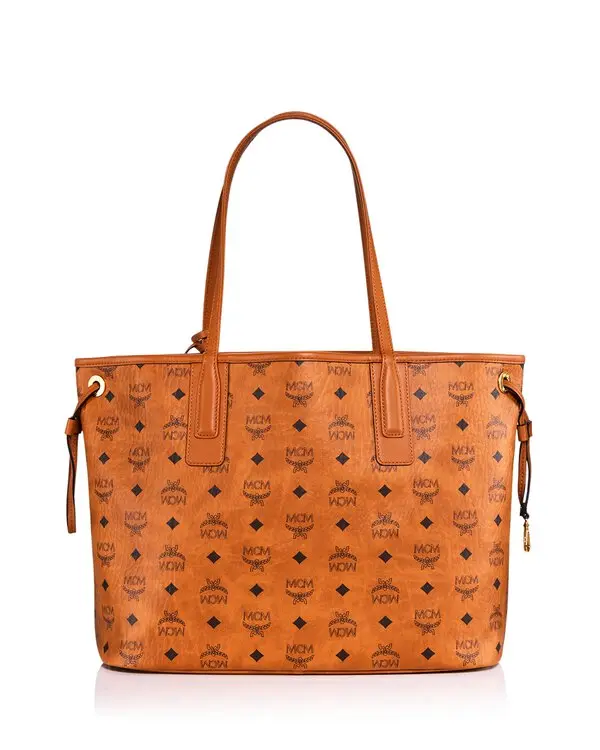 Mcm Liz Visetos Canvas Shopper Bag - Cognac