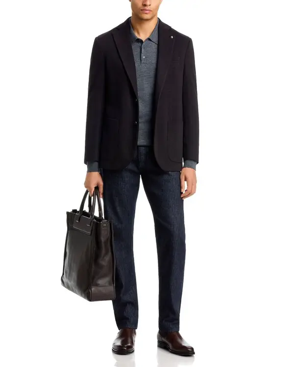 JACK VICTOR Hampton Wool Pique Jersey Sport Coat