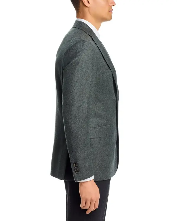 JACK VICTOR Midland Regular Fit Twill Solid Wool Sport Coat - Forest Green