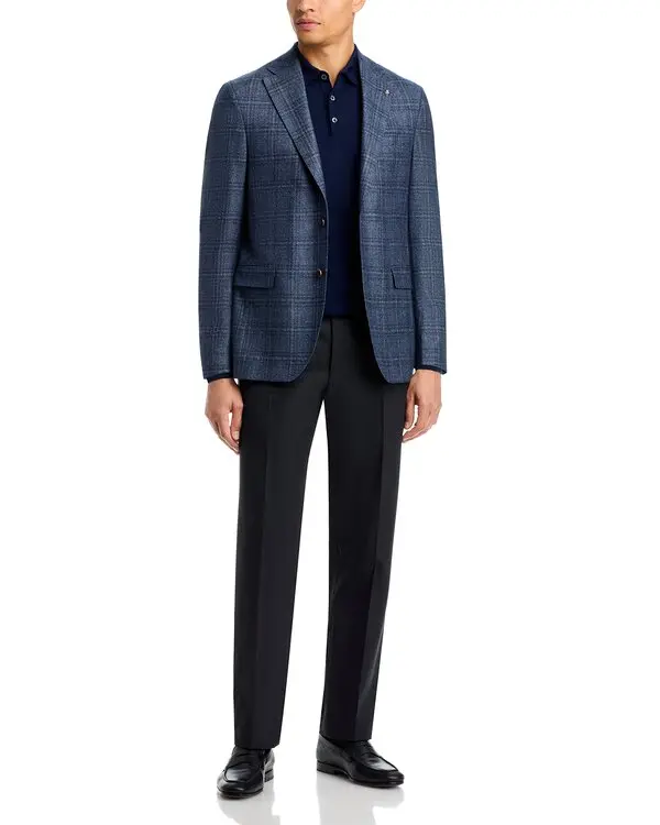 JACK VICTOR Midland Regular Fit Tonal Plaid Wool Sport Coat