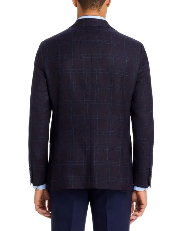 JACK VICTOR Midland Regular Fit Textured Windowpane Wool Sport Coat