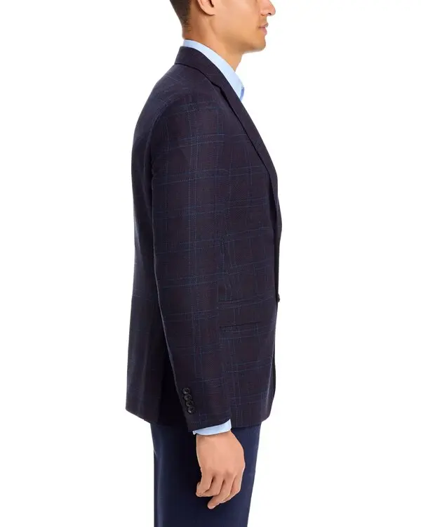 JACK VICTOR Midland Regular Fit Textured Windowpane Wool Sport Coat