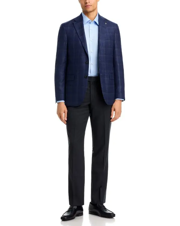 JACK VICTOR Midland Regular Fit Windowpane Plaid Wool Sport Coat