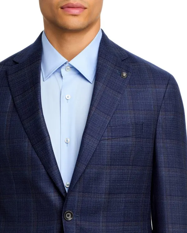 JACK VICTOR Midland Regular Fit Windowpane Plaid Wool Sport Coat