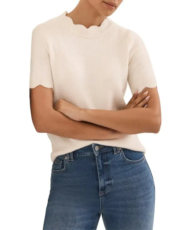 Mint Velvet Scallop Knit Top