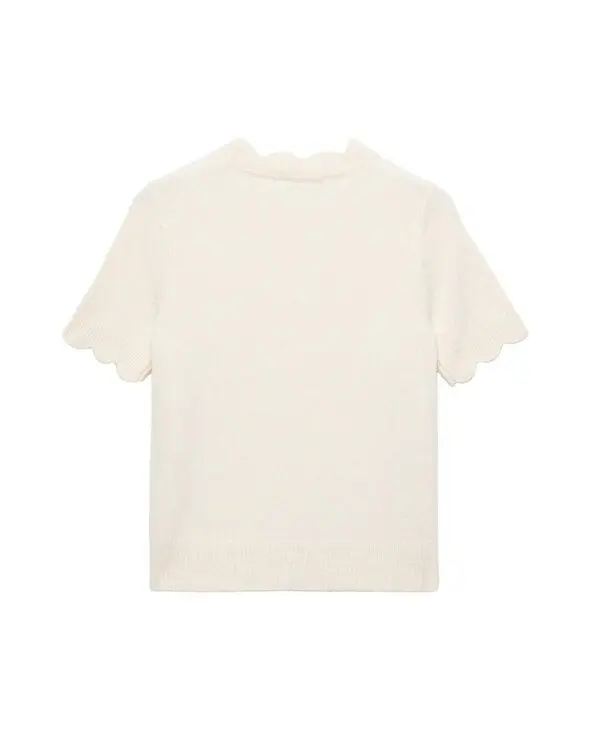 Mint Velvet Scallop Knit Top