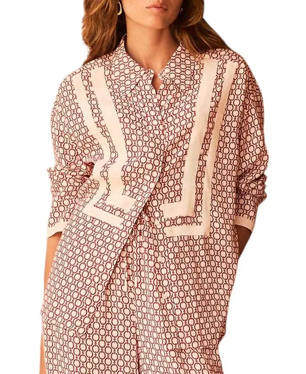 Mint Velvet Geo Print Classic Shirt
