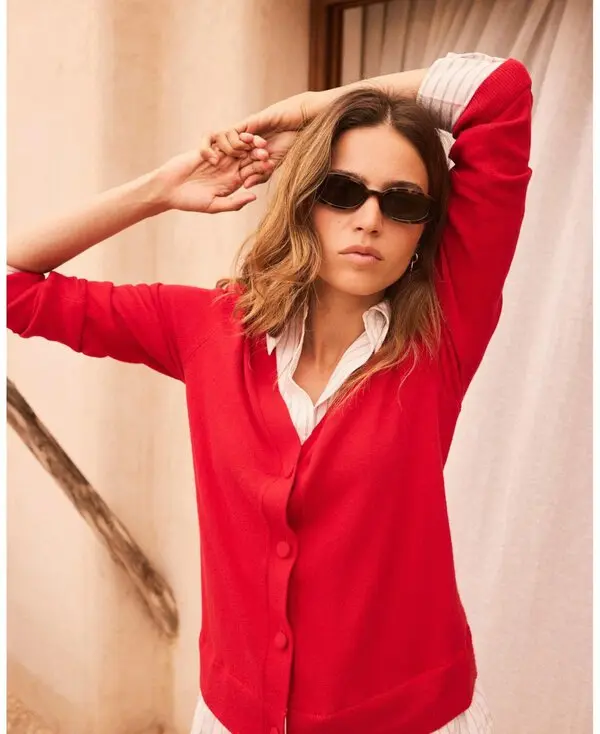 Mint Velvet Cotton Blend Layered Knit Shirt