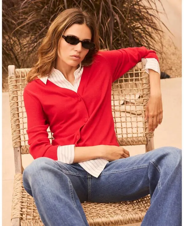 Mint Velvet Cotton Blend Layered Knit Shirt