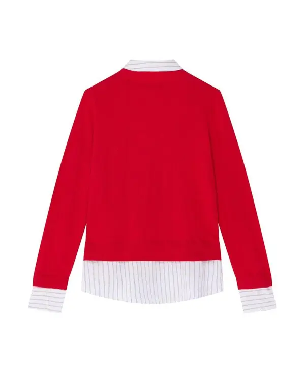 Mint Velvet Cotton Blend Layered Knit Shirt
