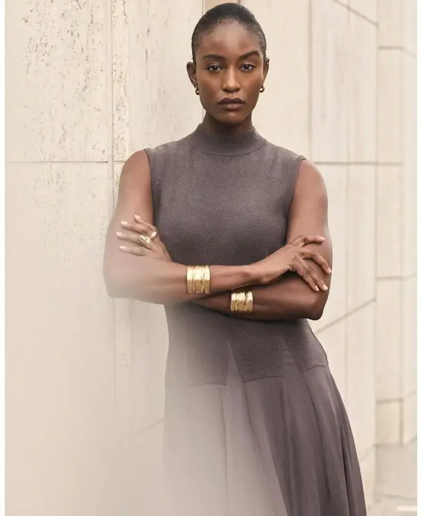 Mint Velvet Sleeveless Knit Midi Dress