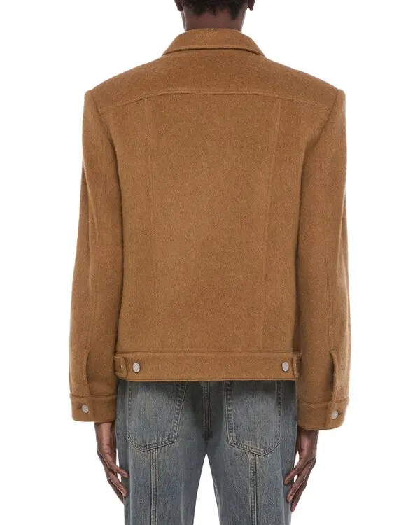 Helmut Lang Hairy Wool Blend Trucker Jacket