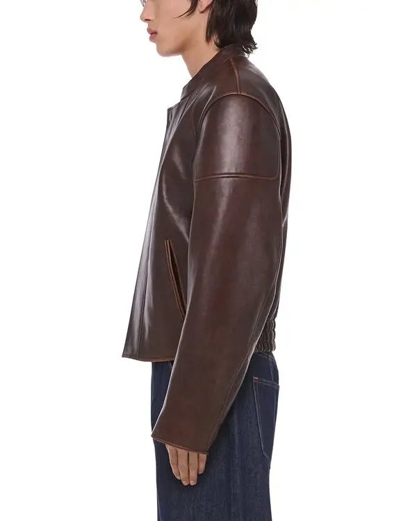 Helmut Lang Glossy Leather Moto Jacket