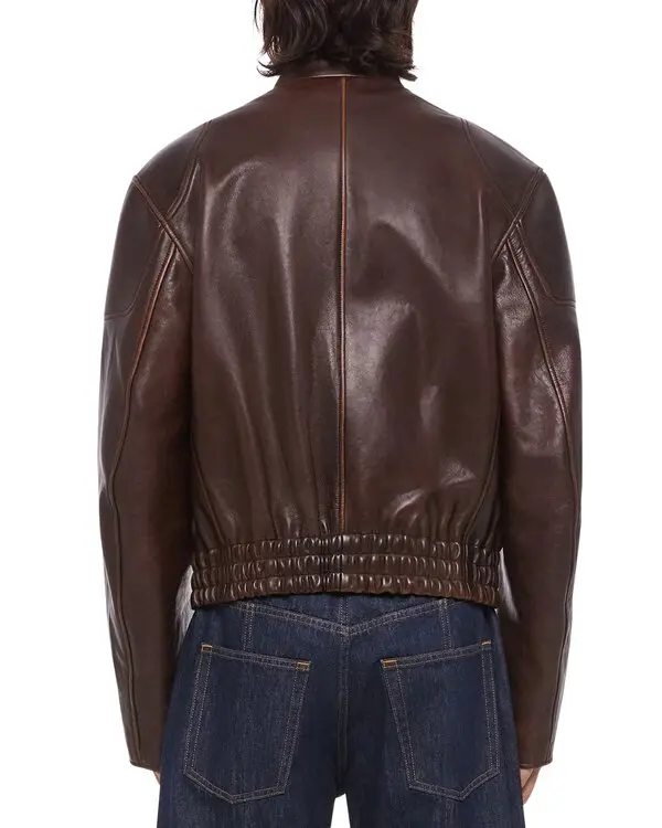 Helmut Lang Glossy Leather Moto Jacket