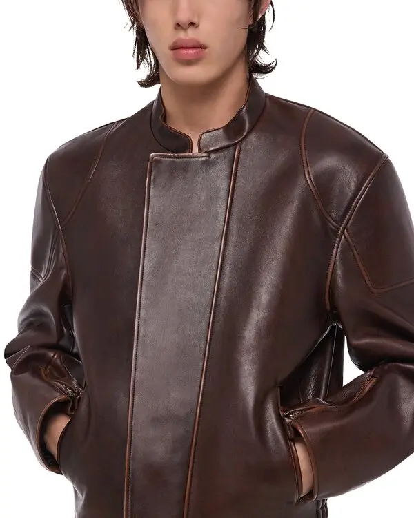 Helmut Lang Glossy Leather Moto Jacket