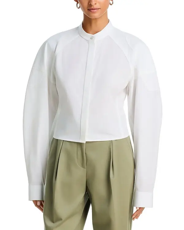Helmut Lang Cotton Band Collar Shirt
