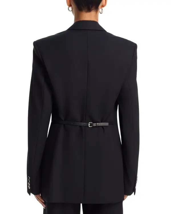 Helmut Lang Belted Asymmetrical Button Blazer