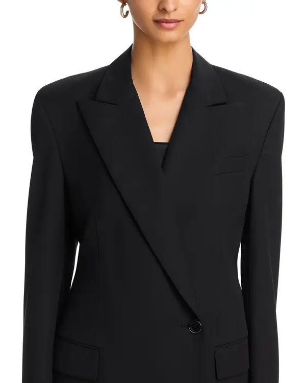 Helmut Lang Belted Asymmetrical Button Blazer