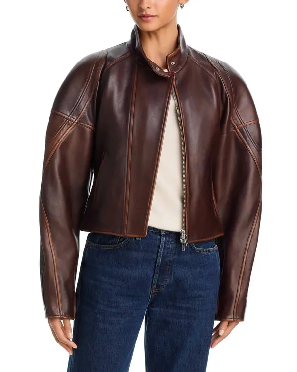 Helmut Lang Leather Zip-up Jacket