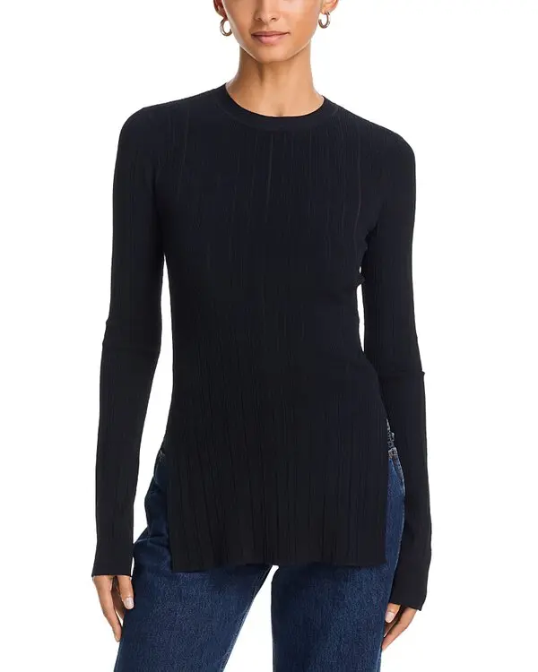 Helmut Lang Rib Slit Crewneck Top