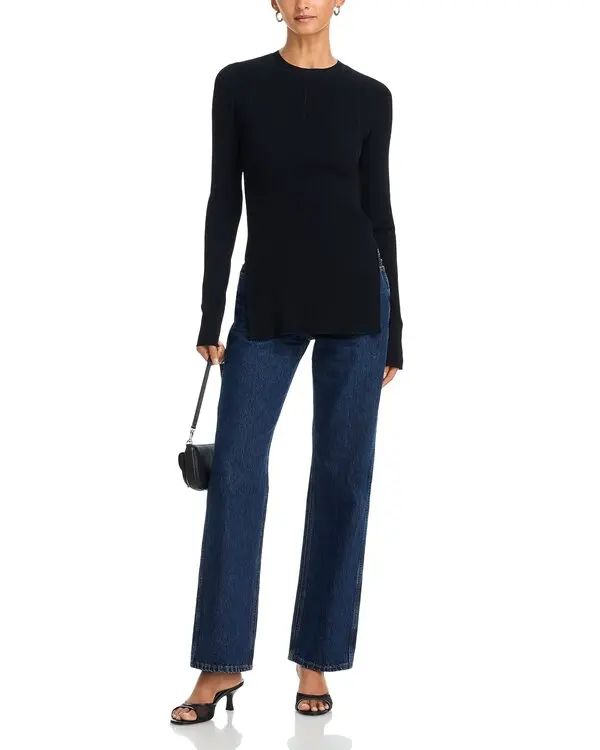 Helmut Lang Rib Slit Crewneck Top