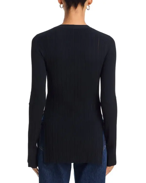 Helmut Lang Rib Slit Crewneck Top