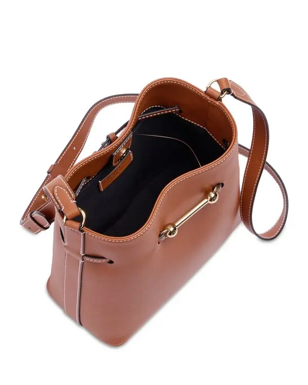 Strathberry Corda Leather Bucket Bag - Chestnut
