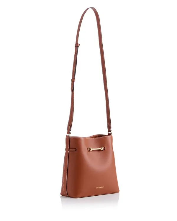 Strathberry Corda Leather Bucket Bag - Chestnut