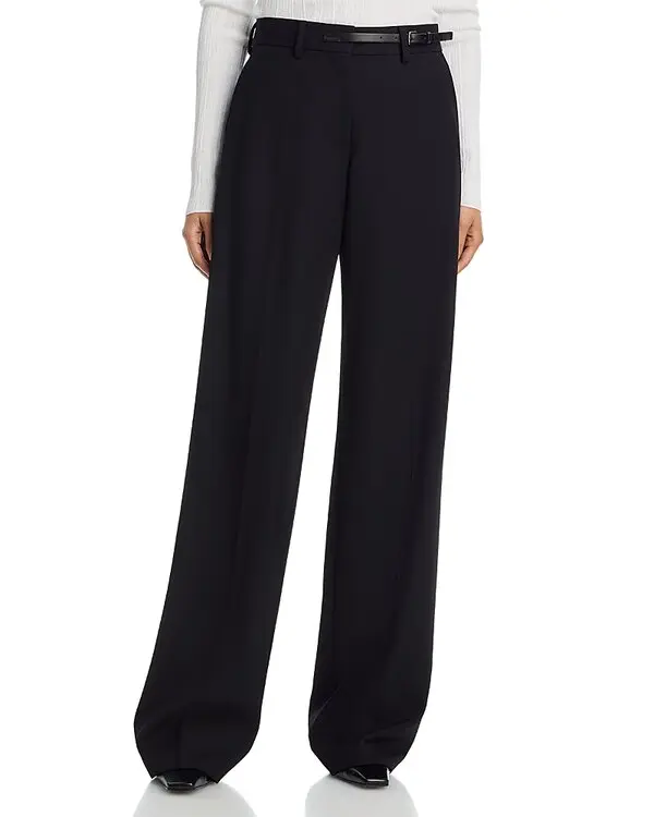 Helmut Lang Belted Wool Trousers