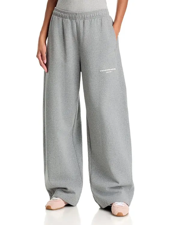Alexander Wang Mid Rise Relaxed Logo Sweatpants - Sidewalk