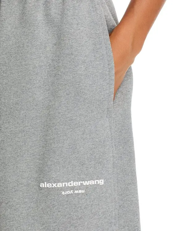 Alexander Wang Mid Rise Relaxed Logo Sweatpants - Sidewalk