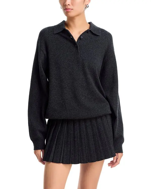 Alexander Wang Long Sleeve Polo Wool-blend Dress