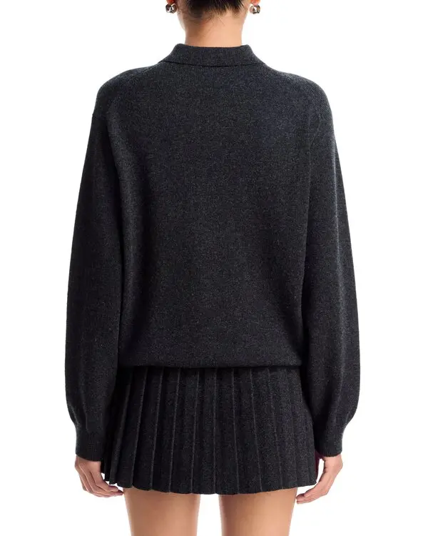 Alexander Wang Long Sleeve Polo Wool-blend Dress