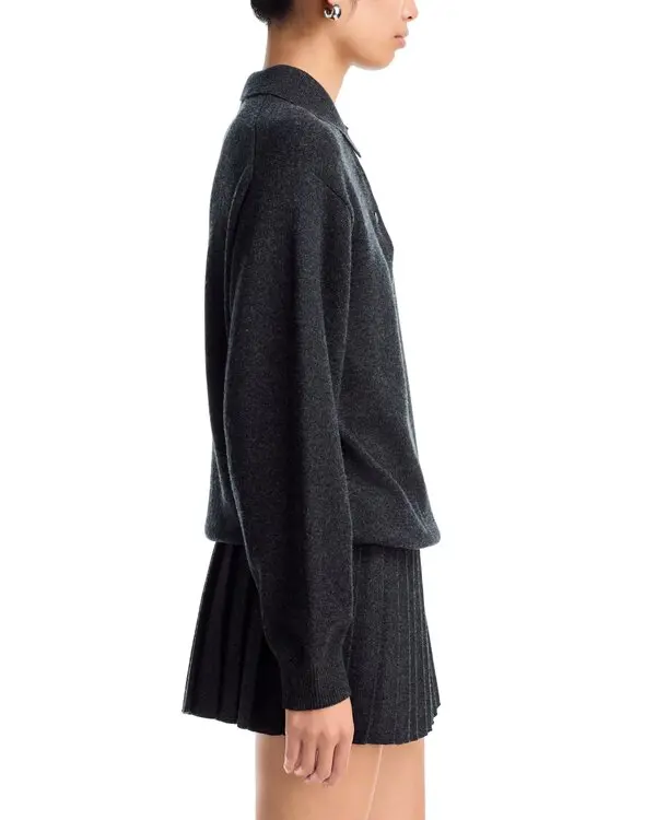 Alexander Wang Long Sleeve Polo Wool-blend Dress