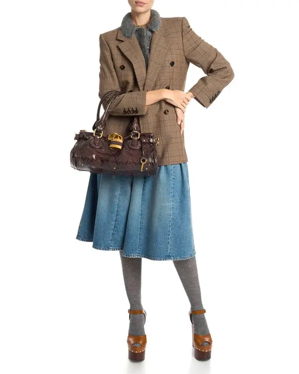 Chloé Paddington Embossed Leather Shoulder Bag