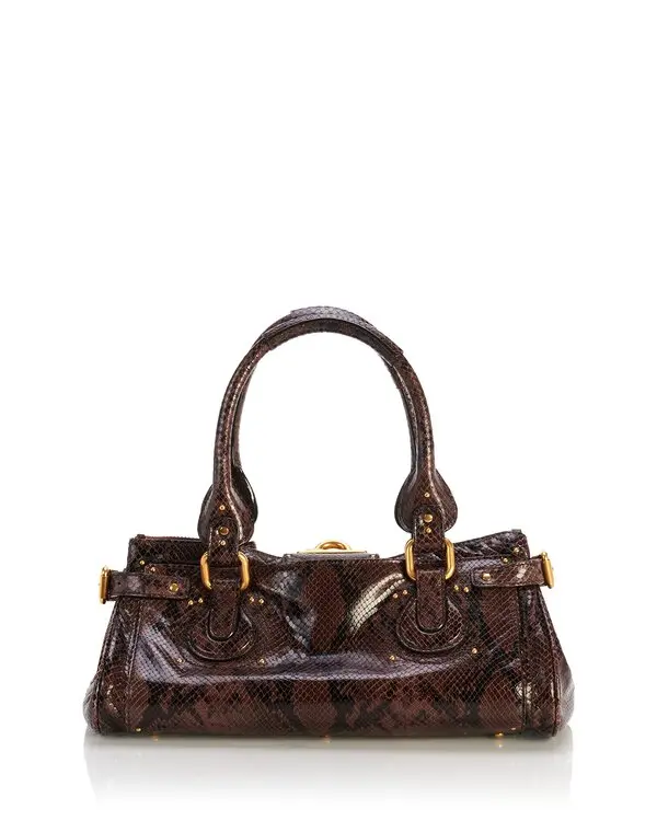 Chloé Paddington Embossed Leather Shoulder Bag