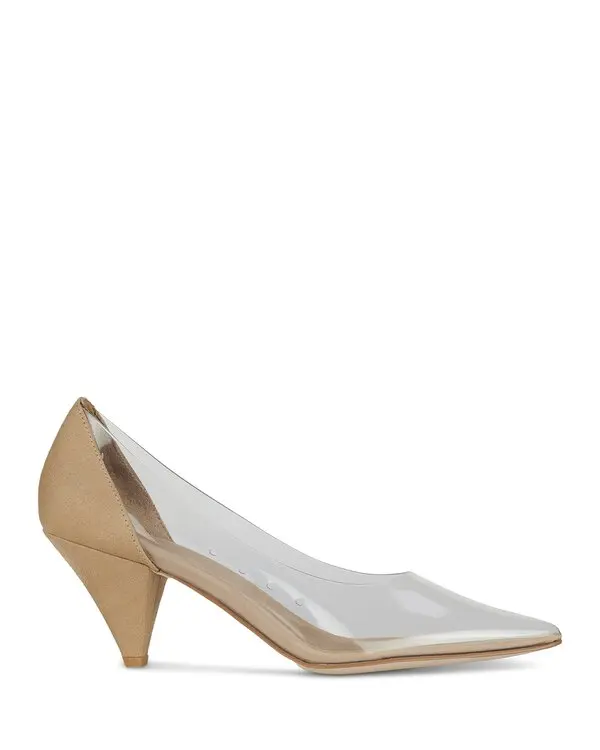 Jeffrey Campbell Graphix Translucent & Faux Suede Pumps