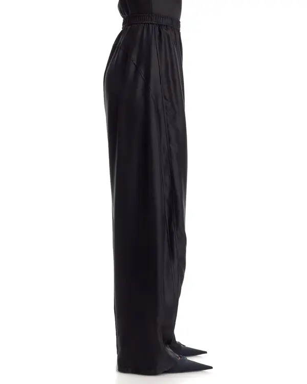 Alexander Wang Mid Rise Silk Track Pants
