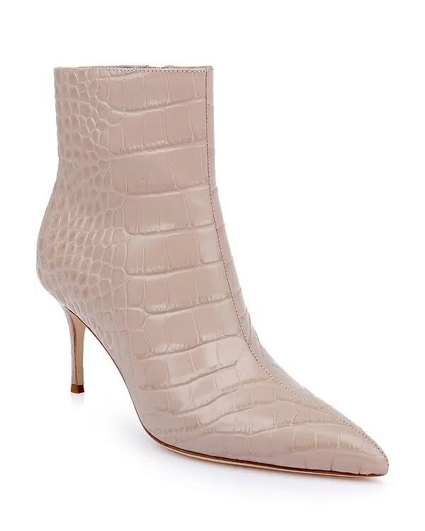 L'Agence Houston Ii Pointed Toe Ankle Boots - Cashew
