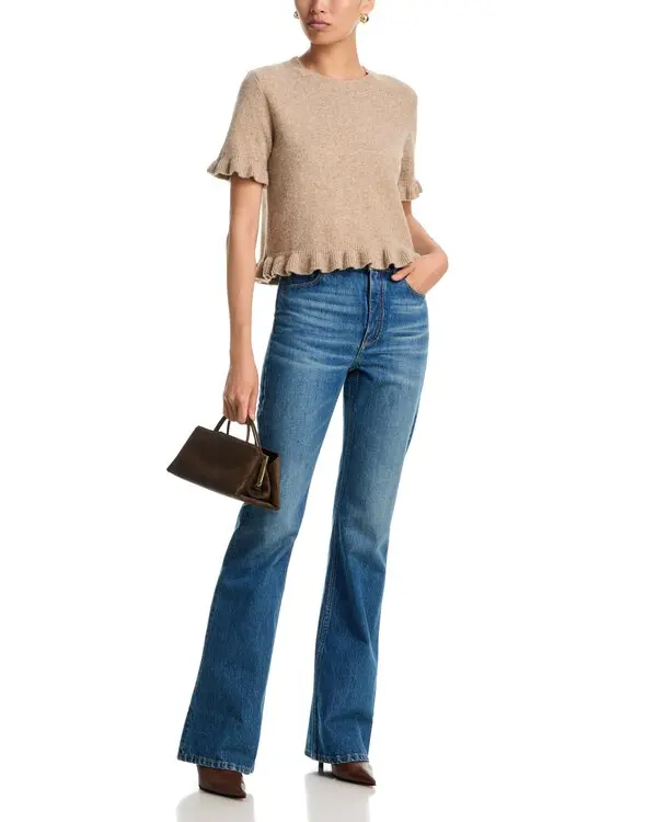 SIX FIFTY Ruffle Trim Sweater
