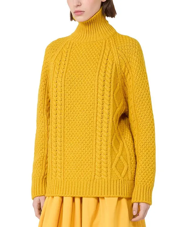 Max Mara Wkssarong High Neck Sweater - Yellow