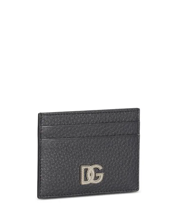 Dolce & Gabbana Logo Pebble Leather Card Holder