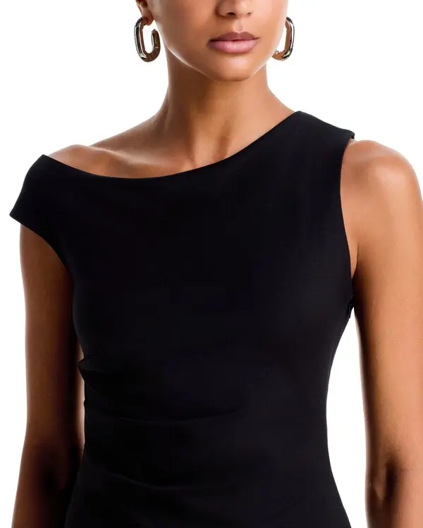 Aqua Asymmetric Midi Dress Exclusive