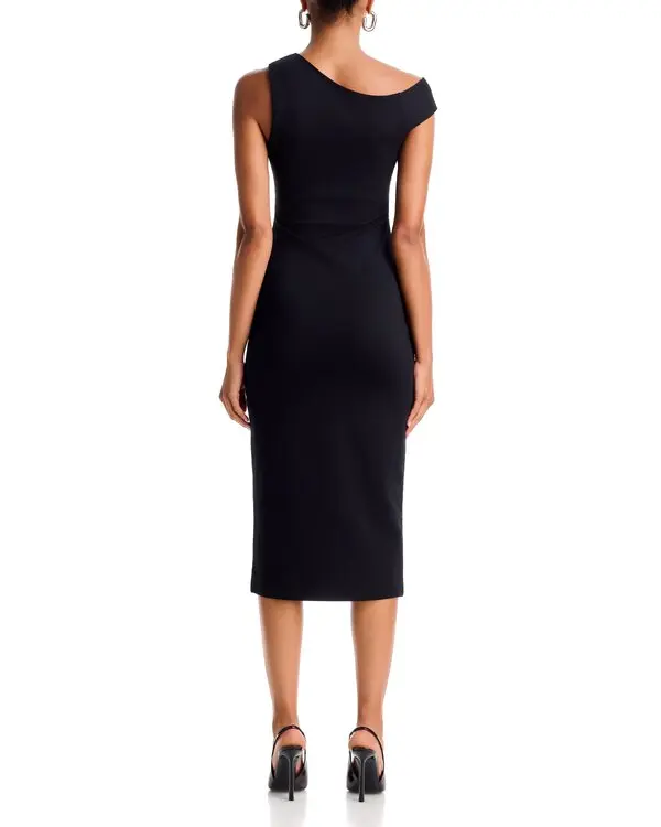 Aqua Asymmetric Midi Dress Exclusive