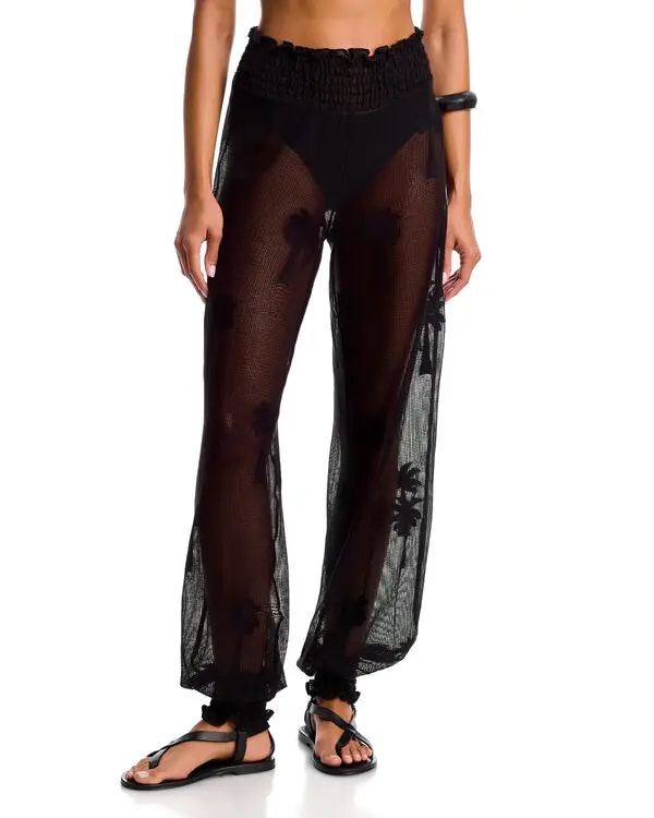 Johanna Ortiz Palm Nomad Smocked Waist Pants