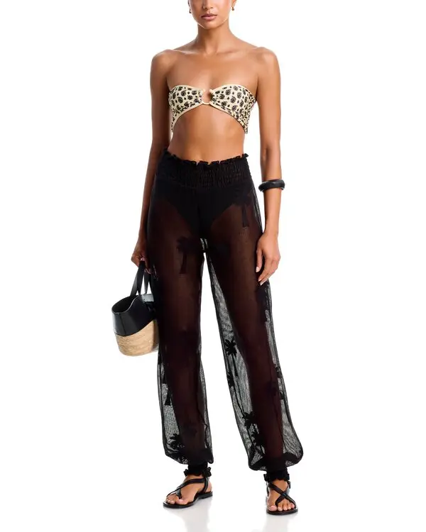 Johanna Ortiz Palm Nomad Smocked Waist Pants