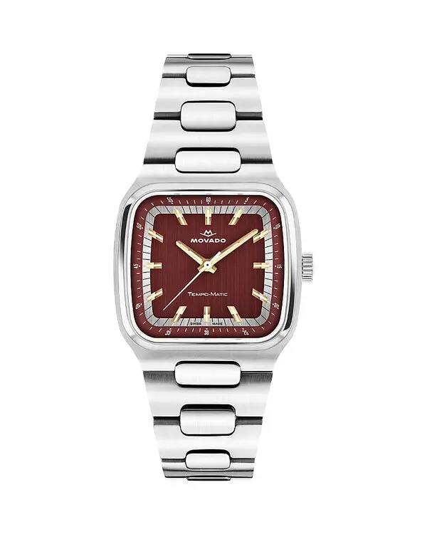 Movado Tempo-matic Watch, 37mm - Red